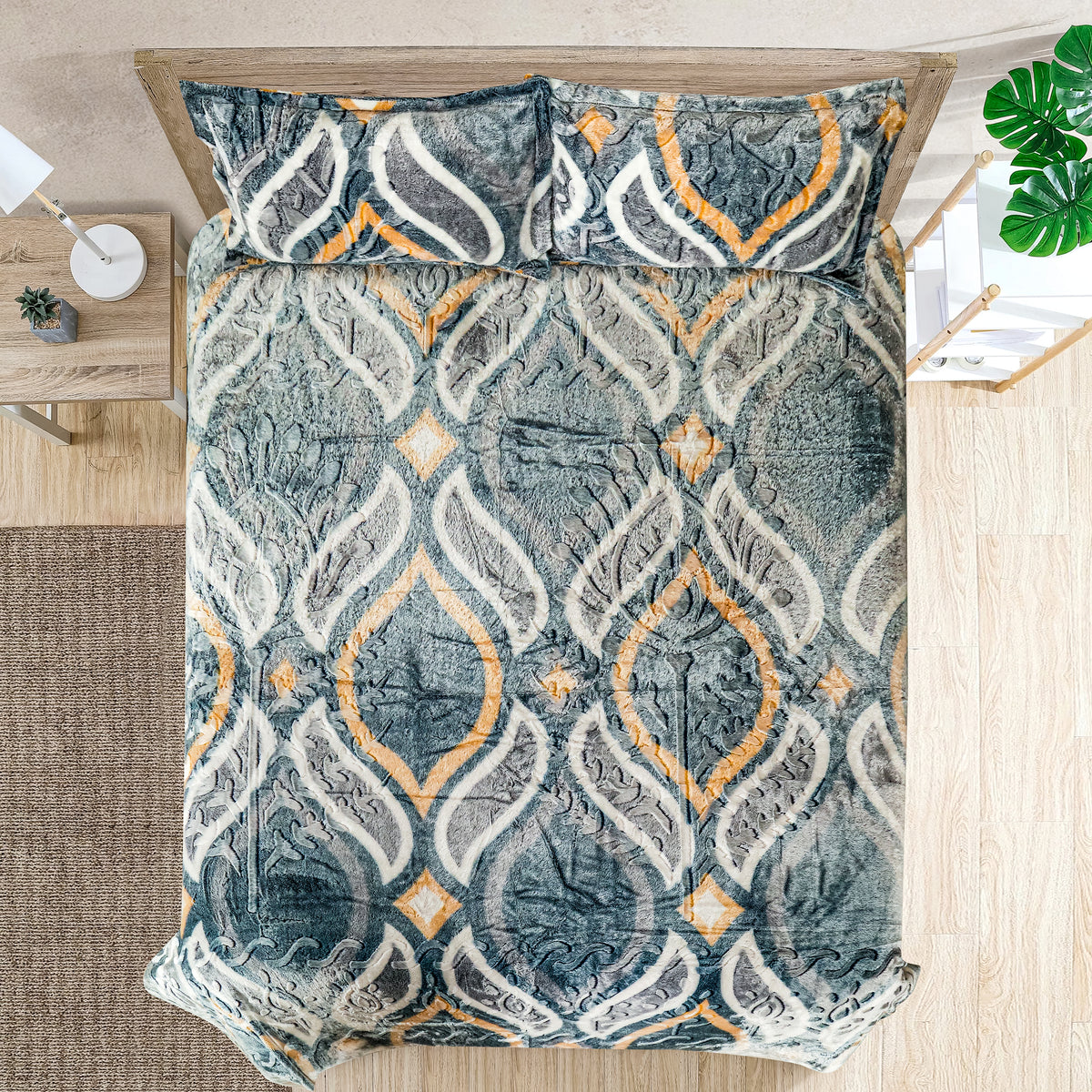 Sizzle Winter Double Bed Sheet- Blue Ocean Drop – Signature Home Official